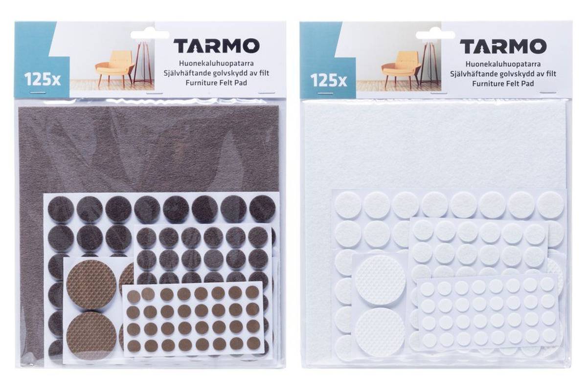 Møbelknotter Filt Selvklebende 125 stk assortert - Powermaxx.no